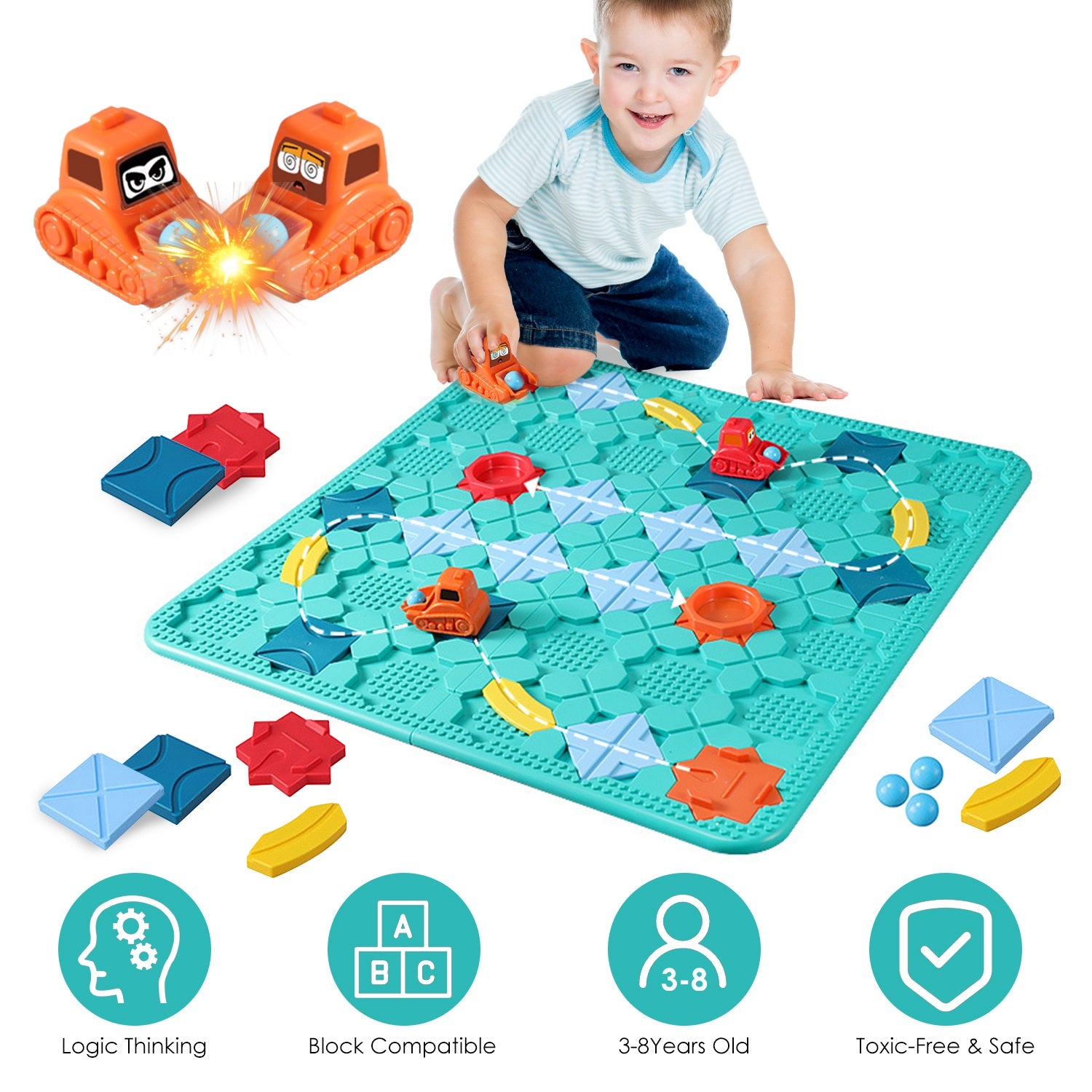 Build-A-Path: Logic Road Puzzle STEM Problem-Solving Toy for Kids Ages ...